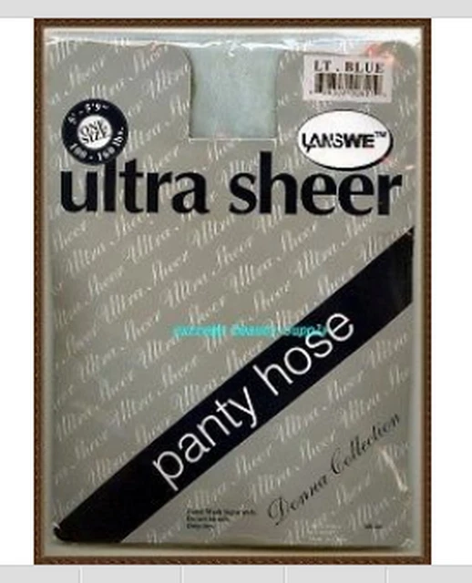 ULTRA SHEER PANTY hose pantyhose stocking One size light BLUE fit 100 ...