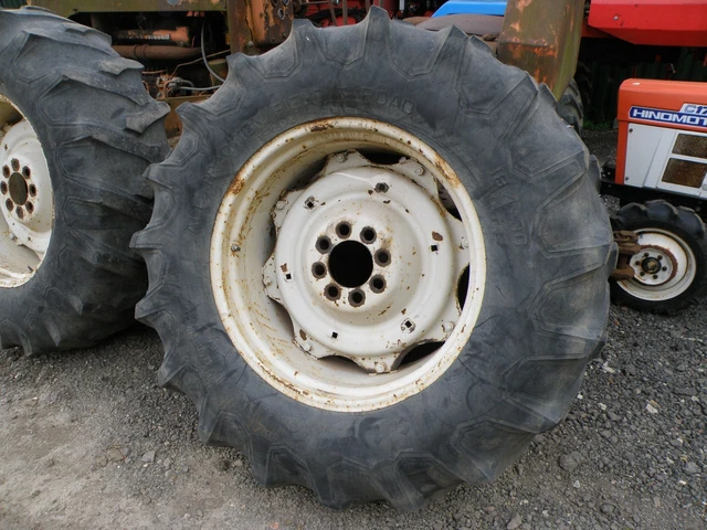 PAIR OF FORD 5000 rear tractor 18.4-30 wheels and tyres. £650.00 ...