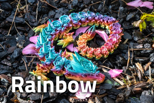 ARTICULATED ROSE DRAGON 3D Printed Dragon Cinderwing Mythical TikTok ...