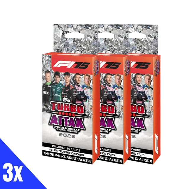 TOPPS TURBO ATTAX Formula 1 2025 Value Box x3 $68.95 - PicClick AU