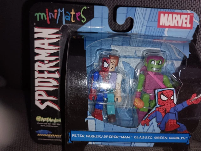 MINIMATES 2 PACK - Spider-Man - Peter Parker & Classic Green Goblin ...