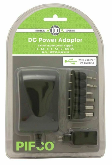 UNIVERSAL MAINS AC/DC Power Adaptor Supply Plug Charger 12v With USB ...