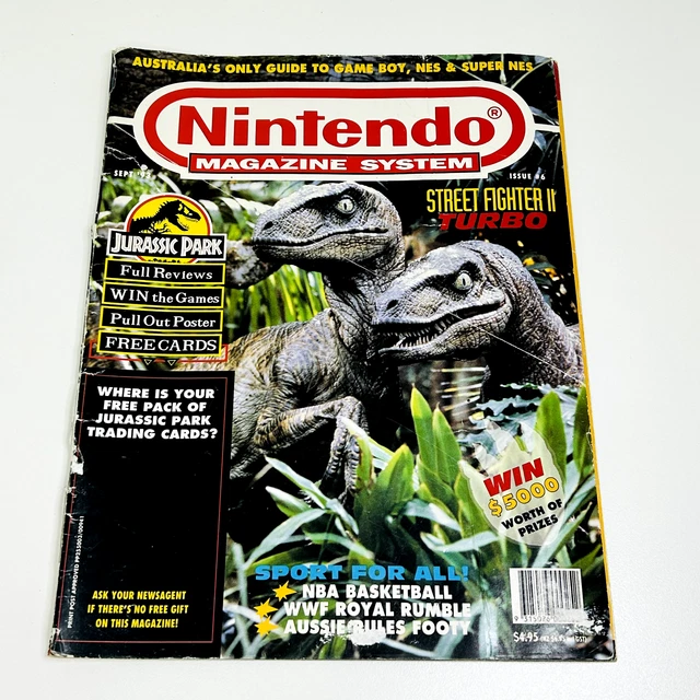 NINTENDO MAGAZINE SYSTEM Issue #6 September 1993 Jurassic Park NBA ...