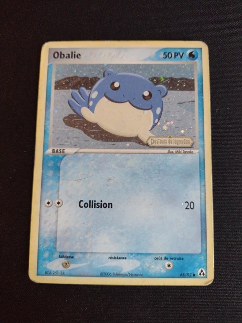 CARTE POKEMON OBALIE REVERSE 65/92 EX Créateurs de Légendes FR ETAT ...