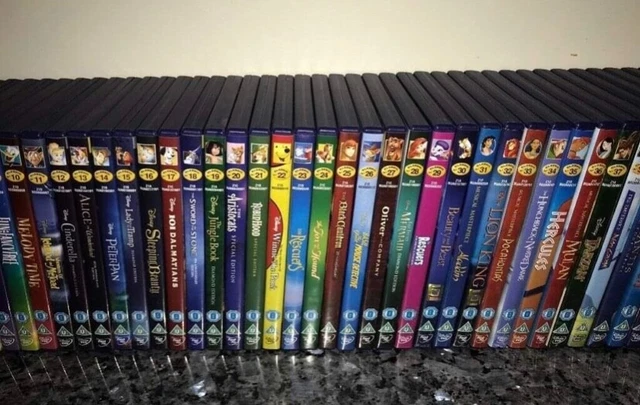 RARE DISNEY CLASSICS Gold Oval DVD Numbered Spine Golden Ring ...