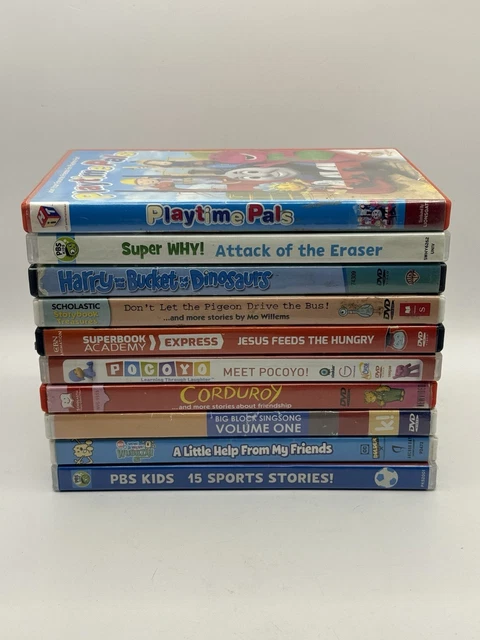 10-DVD LOT Y2K Preschool Set PBS Kids Thomas Barney Pocoyo Corduroy ...