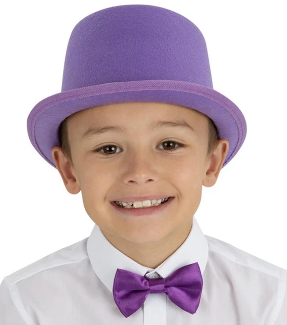 CHILDS UNISEX TOP Hat Kids Childrens Fancy Dress Topper Hat Purple by ...
