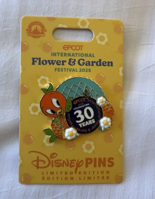 DISNEY EPCOT FLOWER Garden Festival 2025 Orange Bird Pin LE 5000 NEW ...