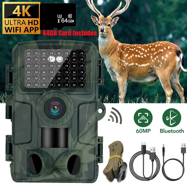 Trail Camera 5K 60MP With Night Vision - 0.05s Trigger Game Camera For ...
