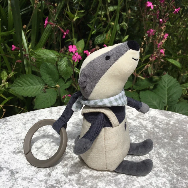 JELLYCAT LITTLE RAMBLER Badger Rattle Soft Plush Baby Toy £17.99 ...