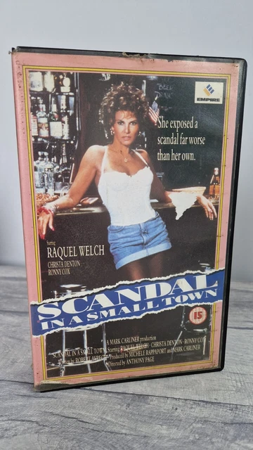 SCANDAL IN A Small Town VHS Video Cert 15 1988 Big Box Raquel Welch £3. ...