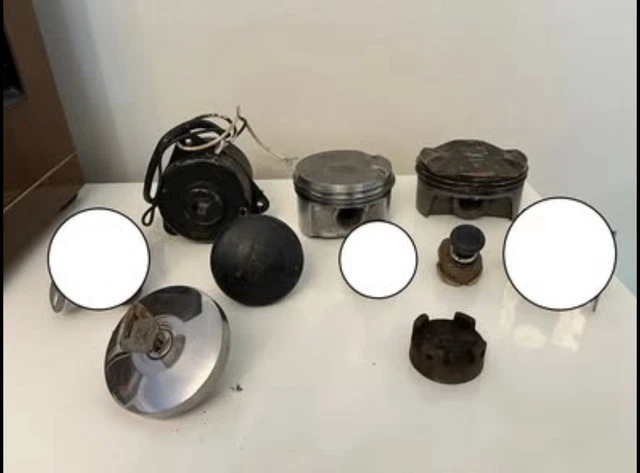 VINTAGE CAR PARTS - Mahle Piston, Smiths FHM 4322 Heater, Petrol Cap ...