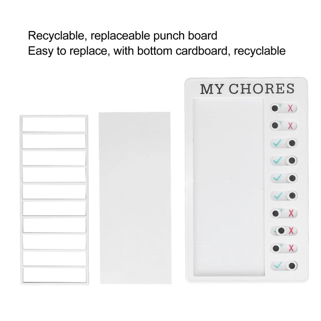CHORE CHART MEMO Checklist Board Portable Checklist Board DIY Production 4pcs £16.07 - PicClick UK