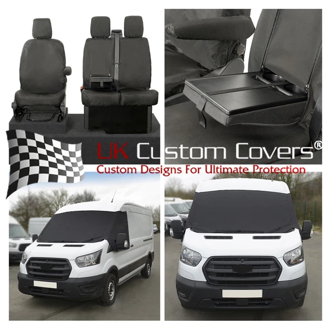 FORD TRANSIT VAN Mk8 Inc Tipper Front Seat Covers & Frost Wrap 420 120 ...