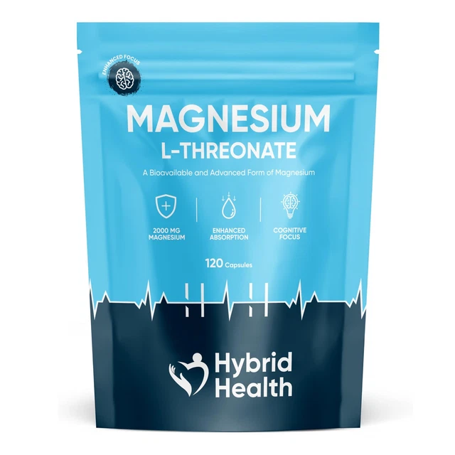 HYBRID HEALTH MAGNESIUM L-Threonate 2000 MG Supplement | 120 High ...