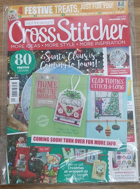 CROSS STITCHER MAGAZINE Issue 377 December 2021 Glad Tidings Stitch a ...