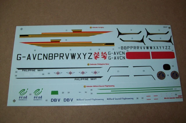 AIRFIX BRITTEN NORMAN ISLANDER 03067 1:72 scale decals £2.75 - PicClick UK