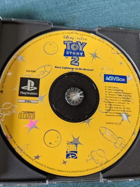 DISNEY/PIXAR’S TOY STORY 2: Buzz Lightyear To The Rescue! PS1 Game Disc ...