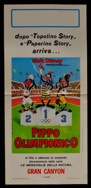 AFFICHE GOOFY OLYMPIEN Olympiques Pinto Colvig Johnny Cannon Disney ...