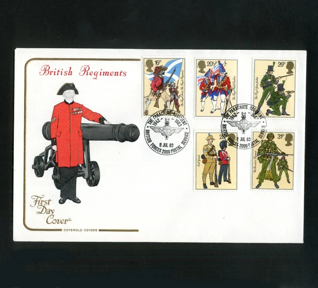 1983 COTSWOLD FDC 6th July British Army set BFPS 2000 SHS - 36A (s+) Yy ...