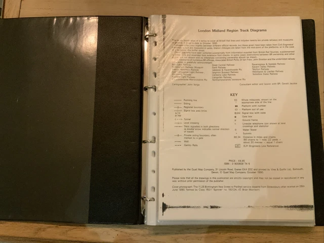 LONDON MIDLAND REGION British Rail Track Diagrams 1990 Folder Book ...