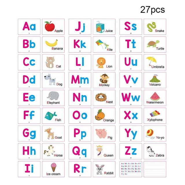 26 CHILDREN'S EARLY Learning English Alphabet Cognition Flash Memory ...