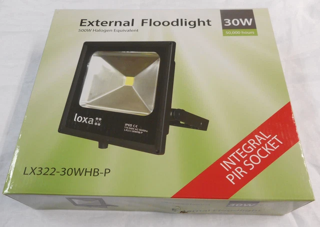 LOXA LED FLOODLIGHT Pir Sensor Outdoor Exterior Waterproof Ip65 30, 50 ...