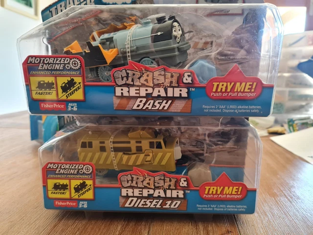 THOMAS & FRIENDS Motorized Engine TrackMaster Crash & Repair BASH ...