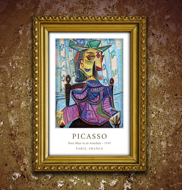 LARGE POSTER PABLO Picasso - Dora Maar in an Armchair - Wall Art Print 36x24 £23.32 - PicClick UK