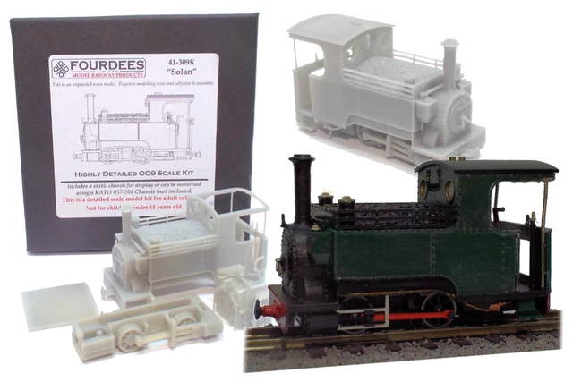 FOURDEES BAGNALL STEAM Locomotive 'Solan' 009 / OO9 Kit for Kato ...