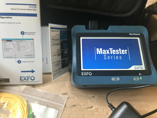EXFO MAX-715B-M1-EA-RF IOLM MaxTester SM Fiber w/ PM MAX-2X-VFL EUR 3. ...