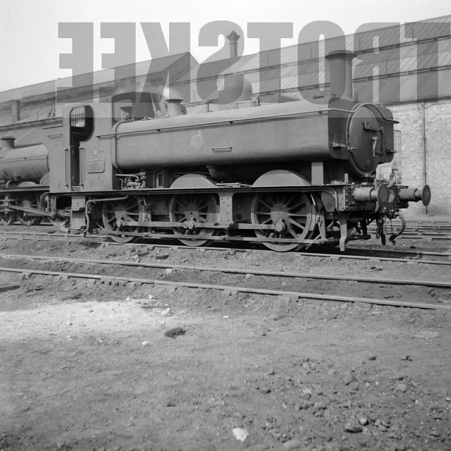 LARGER NEGATIVE BR British Railways Steam Loco 7441 Class 74xx 1955 ...