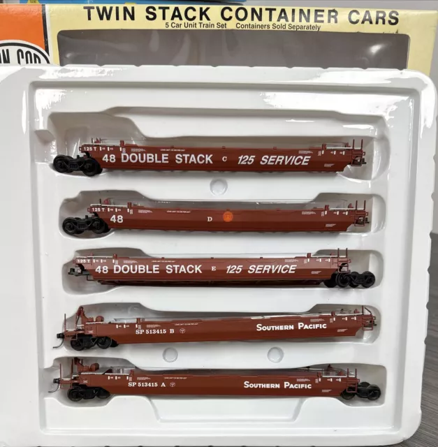 CON-COR HO RTR 0001-001952(03)Twin Stack Container 5 Cars Unit Train ...