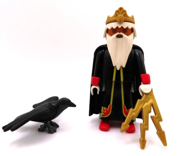 FIGURINE PLAYMOBIL FIRE Wizard & Corbeau / Chevalier Magique Médiéval ...