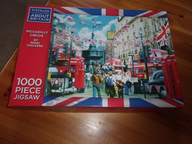 PICCADILLY CIRCUS BY Nigel Chilvers 1000 Piece Wh Smith Jigsaw Puzzle ...