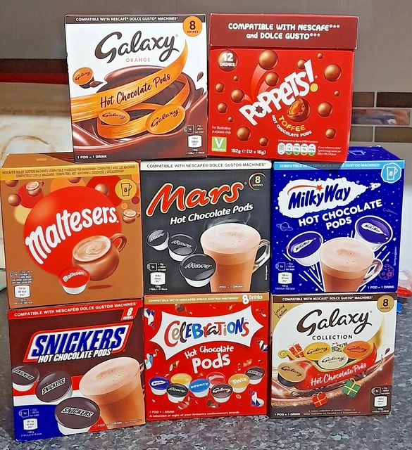 GALAXY ORANGE HOT Chocolate Dolce Gusto Compatible Pods x 8 * MIX ...