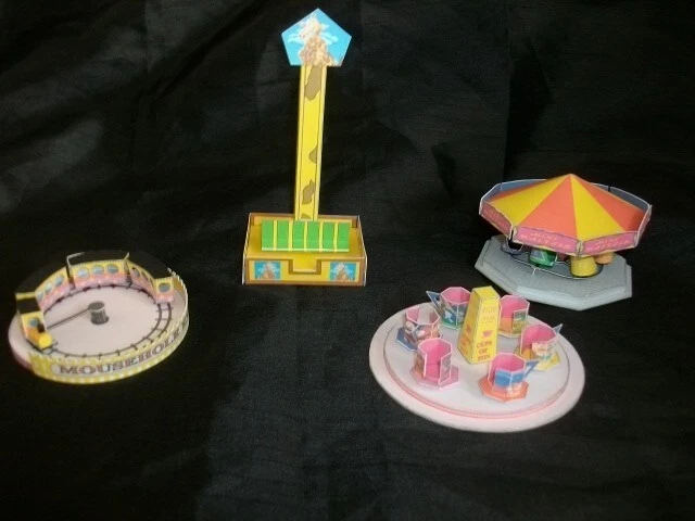 FUN FAIR CARD Model 00 Scale Kids Set 2 Fairground Card Kit Model ...