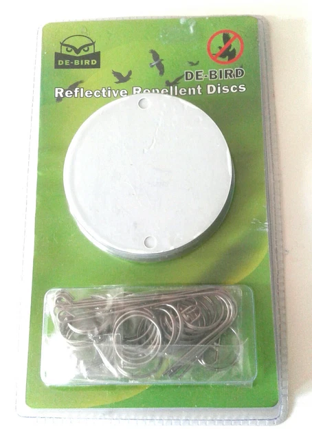 BIRD REPELLENT DISCS Reflective Decoy Garden Pigeon Deterrent Scarer ...