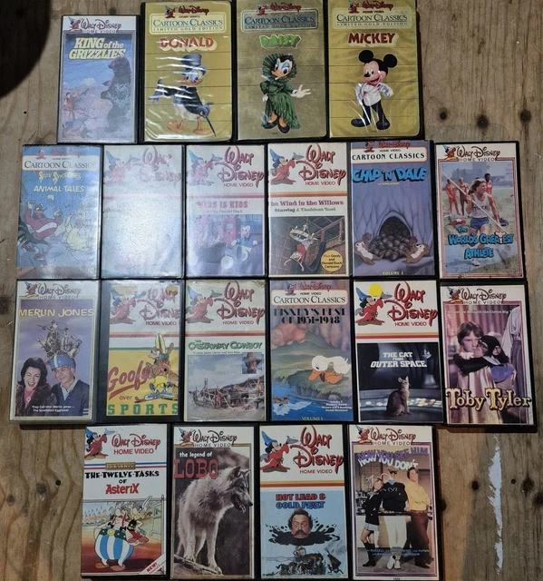 WALT DISNEY HOME Video Movies VHS Lot [Lobo, King Of The Grizzlie ...