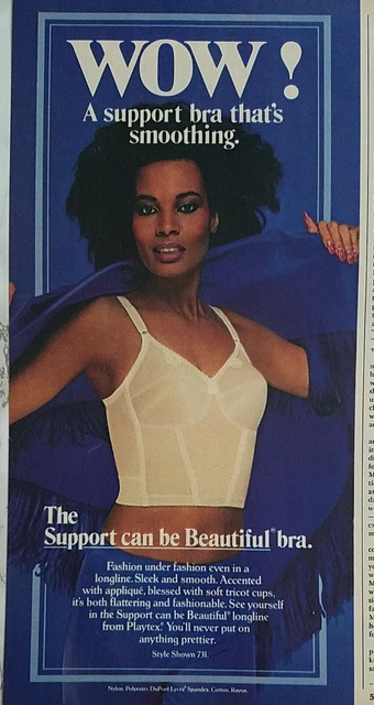 1981 PLAYTEX SUPPORT bra African American woman vintage fashion ad £9. ...