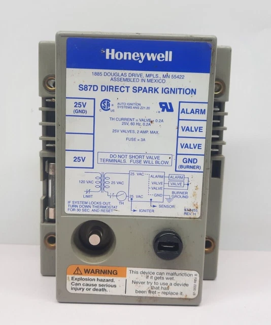 HONEYWELL S87D DIRECT Spark Ignition Module S87D1020 4 Sec £293.55 ...