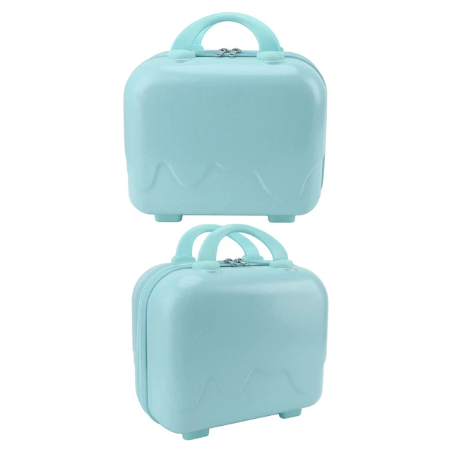 (BLUE) 14IN SMALL Travel Hand Luggage Mini Carry On Luggage With Anti ...