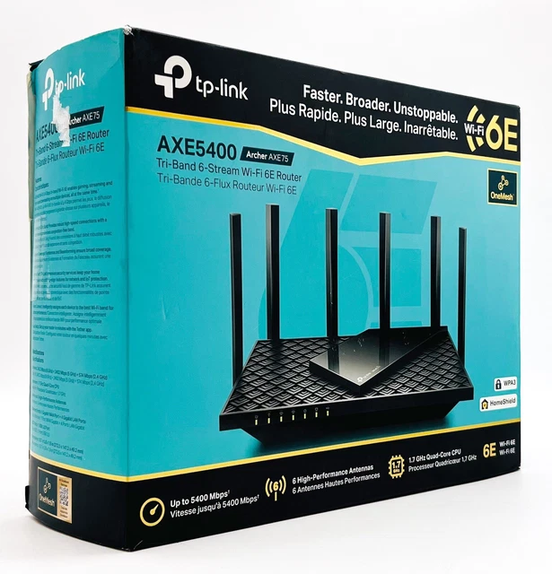 TP-LINK AXE5400 ARCHER AXE75 Tri-Band Gigabit Wi-Fi 6E Wireless Router - Black $169.95 - PicClick CA
