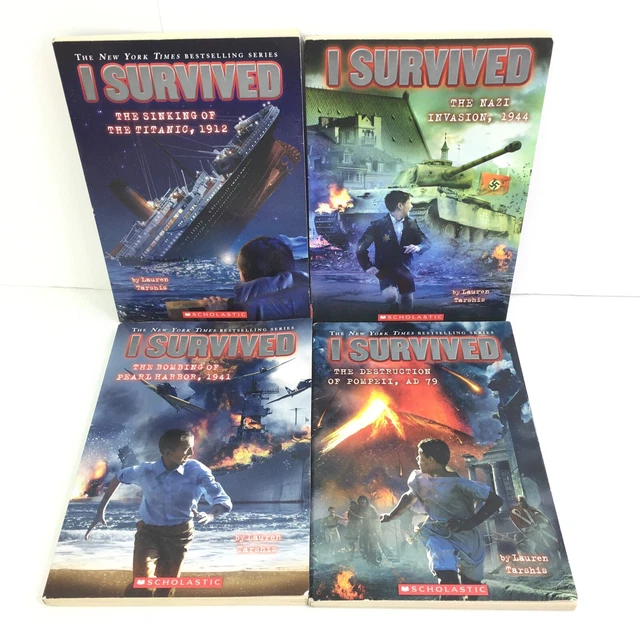 I SURVIVED SERIES Titanic, Nazi, Pompeii, Pearl Harbor Lot of 4 ...