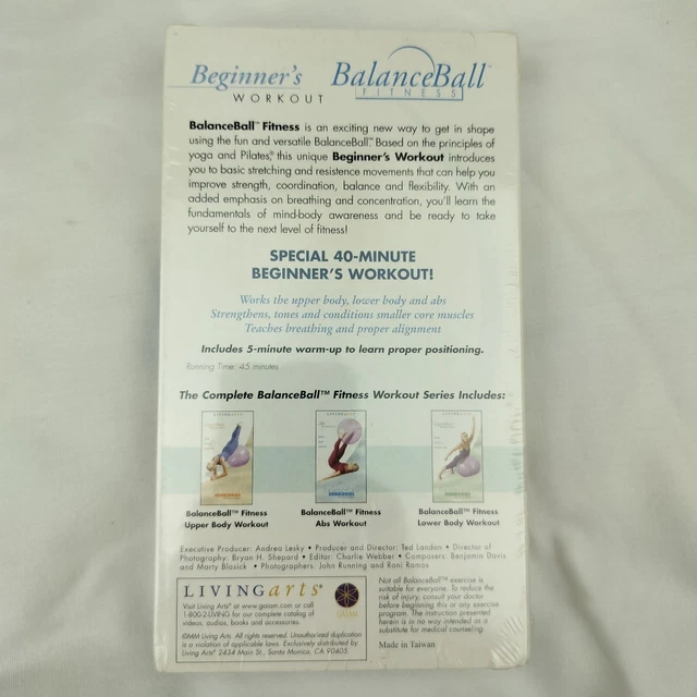 BALANCEBALL FITNESS 40 Minute Beginners Workout VHS Suzanne Deason Yoga ...