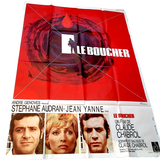 AFFICH CINÉ LE BOUCHER Chabrol Jean Yanne Stéphane Audran 120x160 1969 ...