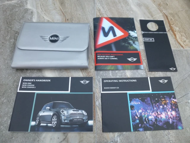 BMW MINI R50 R53 owners manual handbook & wallet 2002 Cooper S launch ...