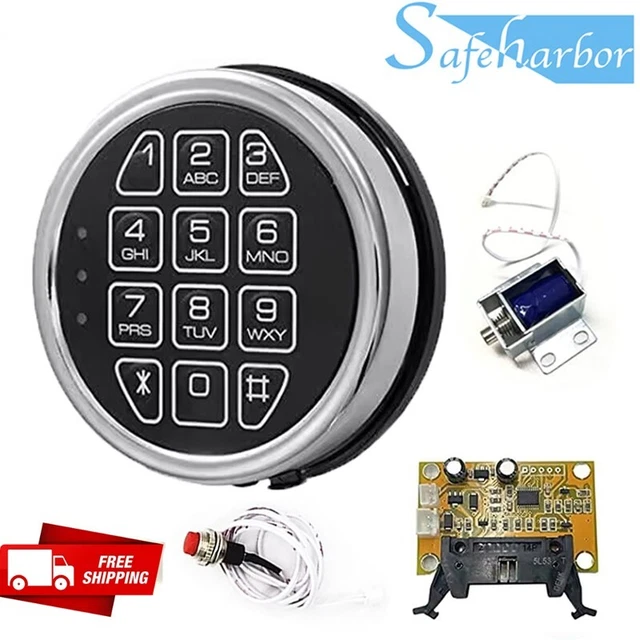 GUN SAFE REPLACEMENT Digital Keypad Locks with Solenoid Safe Lock ...