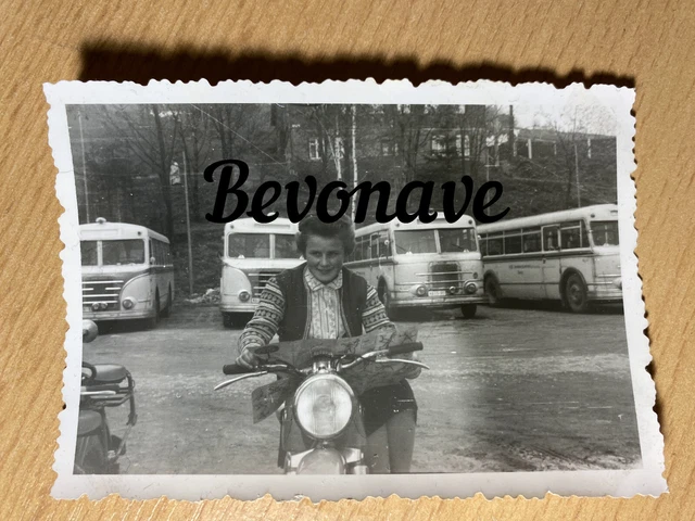 FOTO IFA H6B Bus DDR KV Kraftverkehr Gera original 50-er Jahre + MZ ES ...