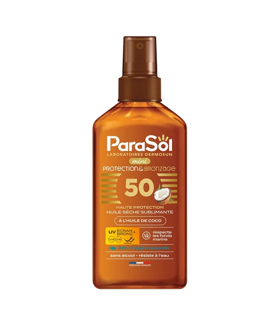 PARASOL SPRAY MINI Huile Sèche 50 FPS Protection & Bronzage EUR 15,23 ...